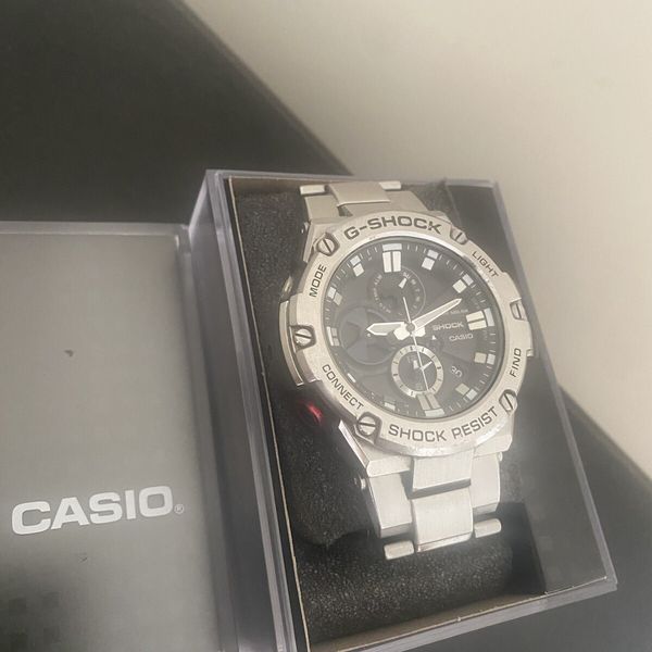 Casio GST B100 Menâ s Silver Watch | WatchCharts Marketplace
