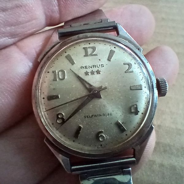 Vintage Benrus Men's Watch Self Winding 3 Star w/ Unusual Stainless ...