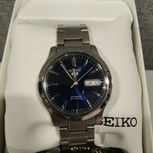 Seiko 5 Men's SNK793 Automatic Stainless Steel Watch with Blue Dial ...