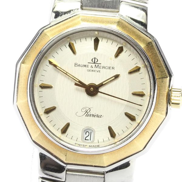 [Baume & Mercier] Baume & Mercier Riviera Date 5231 Quartz Ladies [Used ...