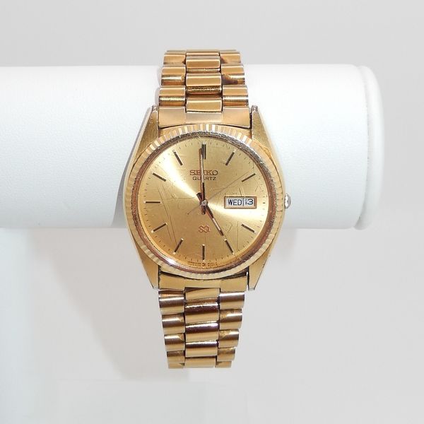 Vintage Seiko SQ Presidential Men's Watch / #5Y23-8A69 / Gold Tone / 36mm Case | WatchCharts ...