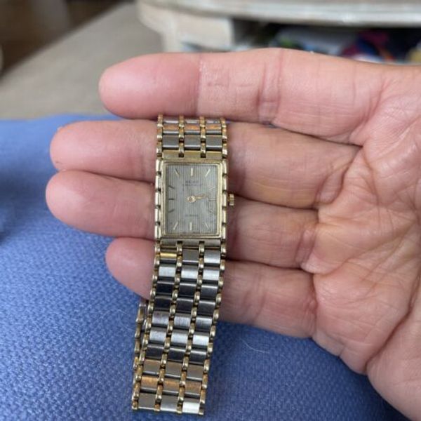 Seiko Lasalle Rectangular Face Watch Two-tone Vintage | WatchCharts Marketplace