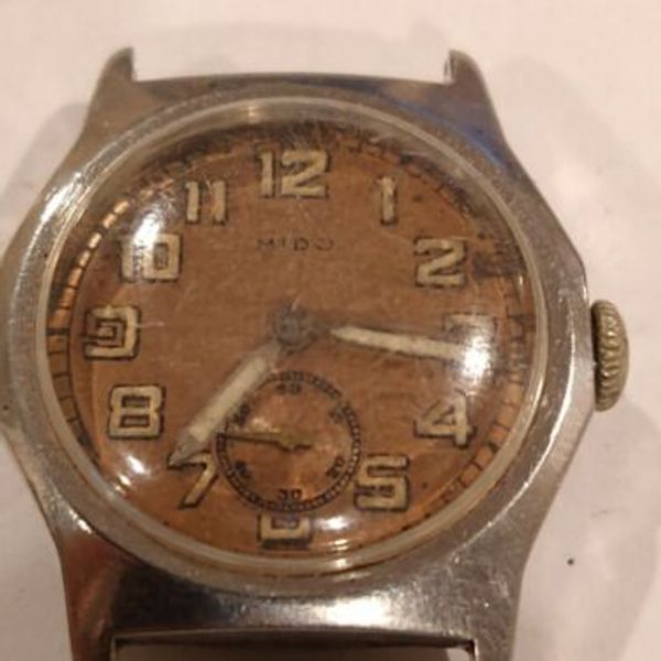 Vintage Swiss Mido Military Style Automatic 220 Watch Wristwatch Parts ...