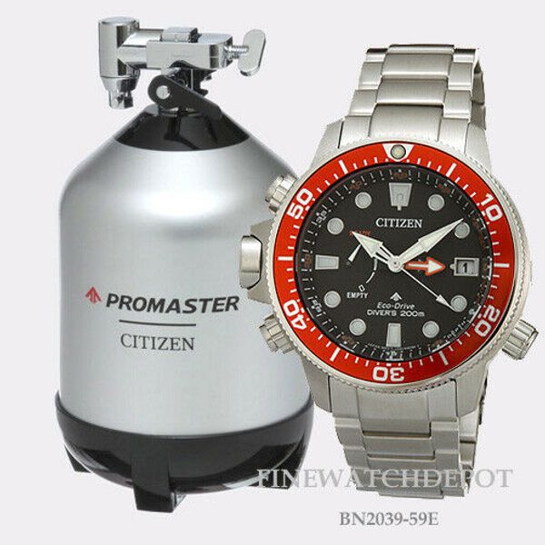 Authentic Citizen Eco-Drive Men Promaster Aqualand Orange Bezel Watch ...
