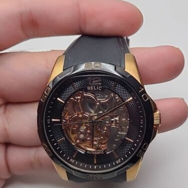 Relic by Fossil Menâ s Automatic Skeleton Steel Watch ZR11970 ...