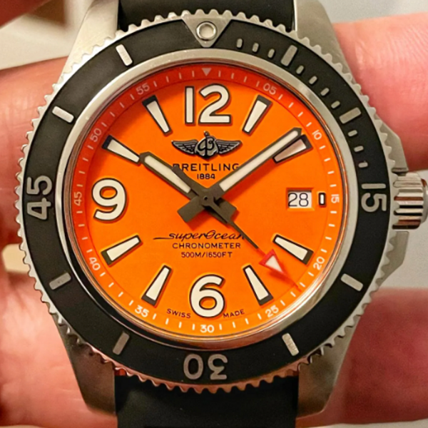 FS: Breitling Superocean 42mm Orange dial with warranty! | WatchCharts ...