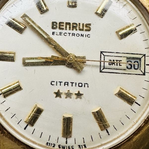 Vintage 1970s BENRUS Electronic Citation Quartz Men's Watch --For ...