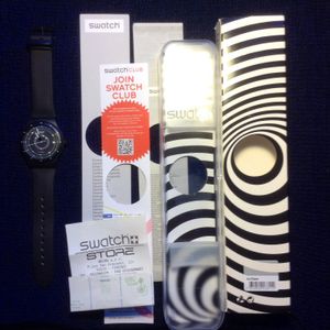 DIE GLOCKE! Swatch COW BELL Embroidered Flowers Leather Band Swatch ...