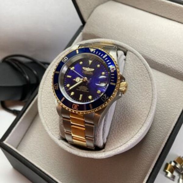 Invicta Automatic Menâ s Dive Watch in Blue and Winding Box! *New ...