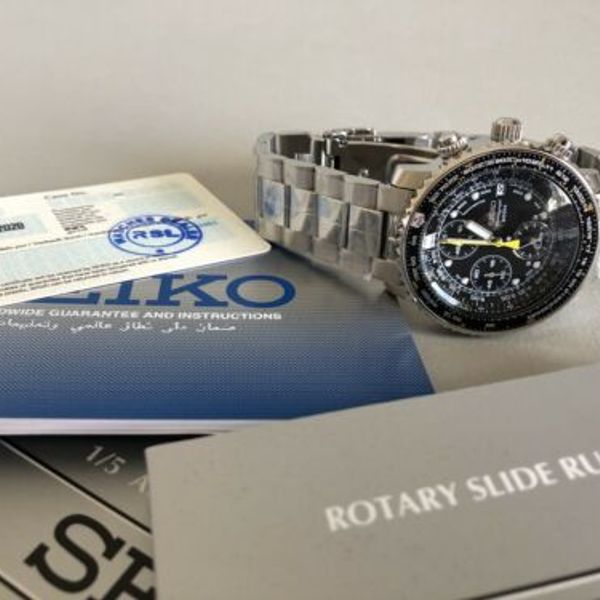 NEW Seiko Flightmaster SNA411P1 Pilots Quartz Chronograph Watch ...