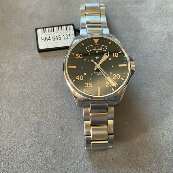 Hamilton H64645131 KHAKI AVIATION DAY DATE AUTOMATIC WATCH New Box ...