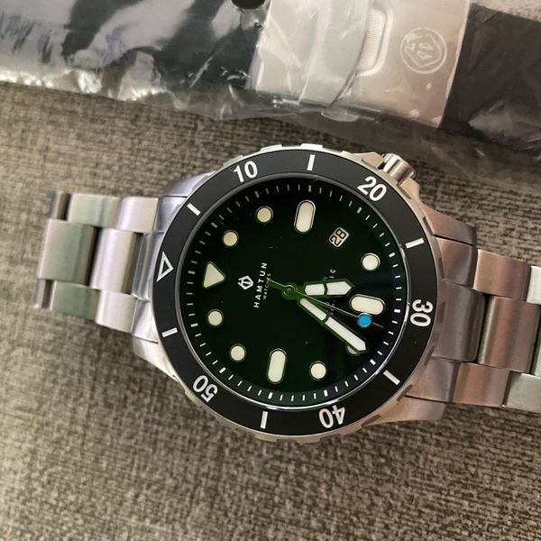 FS: HAMTUN KRAKEN H2 TITANIUM SELLITA AUTOMATIC 200M DIVER WATCH, BLACK ...