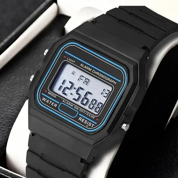 Casio Class Digital Watch F91 Water Splush F91 Look with Resin Strap in ...