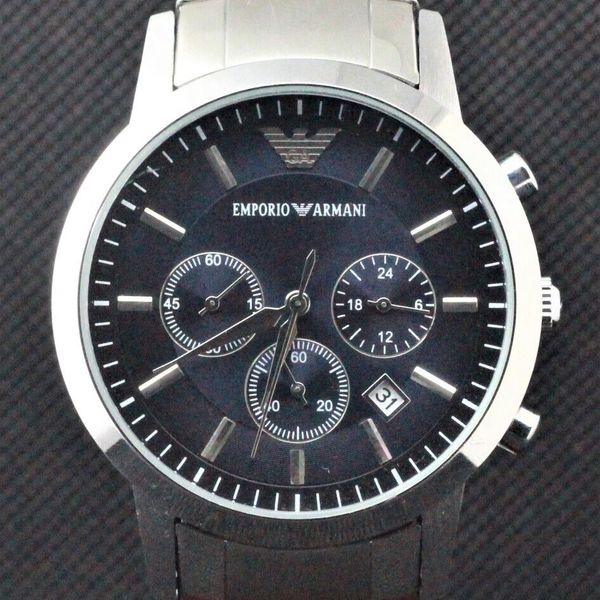Emporio Armani Chronograph Blue Dial With Date Quartz Men's Watch All Working. | WatchCharts ...