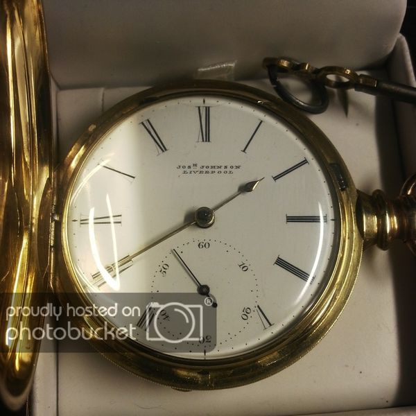 SOLD: Antique Hacking 1850 18K Joseph Johnson Fusee Pocket Watch $2100 ...