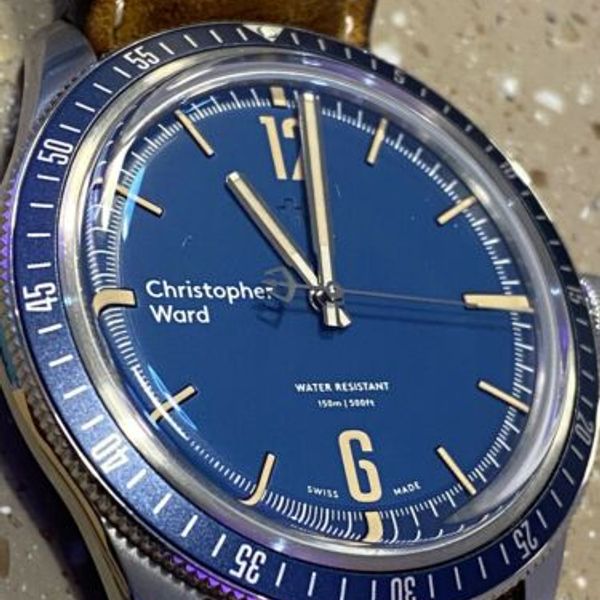 CHRISTOPHER WARD C65 DIVER BLUE DIAL SELLITA SW210 HAND WINDING. GREAT ...