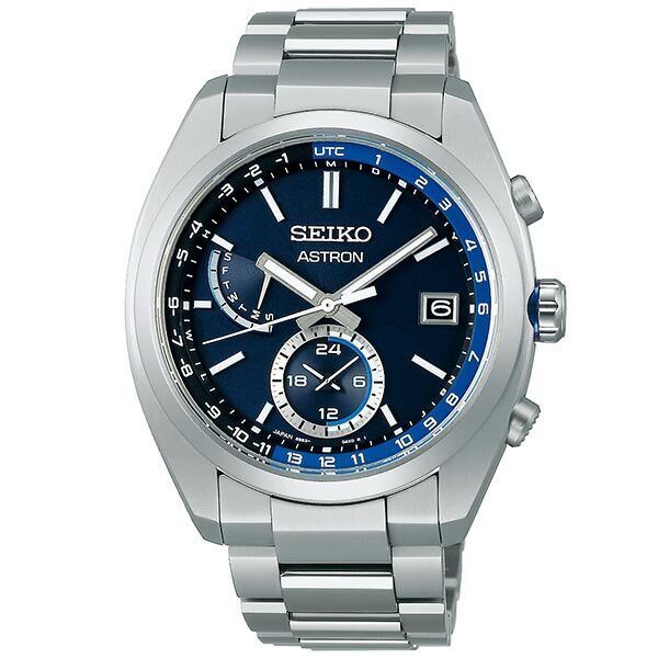 SEIKO ASTRON SBXY013 Titanium Sapphire Crystal Radio Solar Watch Blue ...