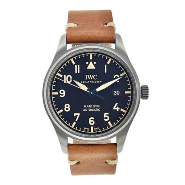 IWC Mark XVIII Heritage Pilots Titanium 40mm Aviation Automatic Watch ...