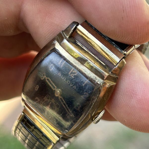 Vintage Bulova 10k RGP 15 Jewels Manual Wind 10bc Movement Mens Watch ...