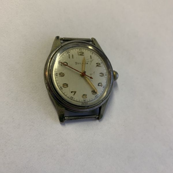 Vintage Mens 1950â s Bulova Military mechanical field watch L3 Untested ...