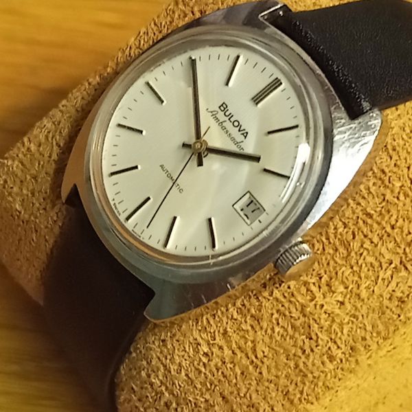 Bulova Ambassador Vintage Automatic Mens Watch Stainless Steel Running ...