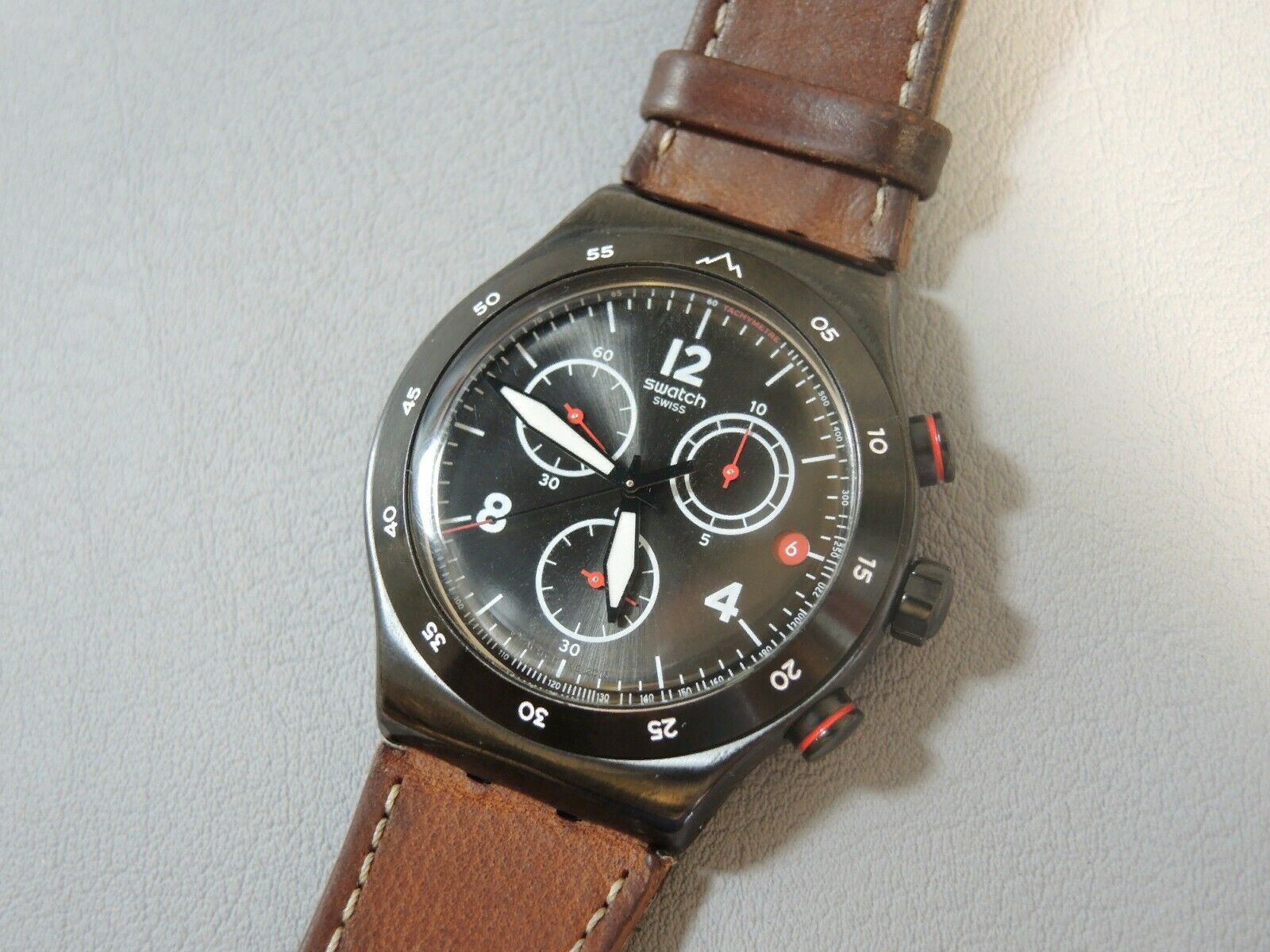 Swatch Watch Chrono YVZ400S DEEPER FURTHER HIGHER Irony Limited Edition ...