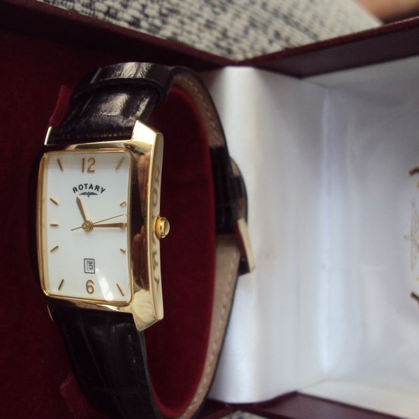 Gents Rotary Tank Quartz Watch With Case - New Battery Fitted - Mint ...