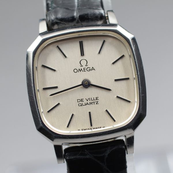 [Exc+5 w/ Box] OMEGA De Ville Cal.1350 Push Crown 22mm QZ Women From ...