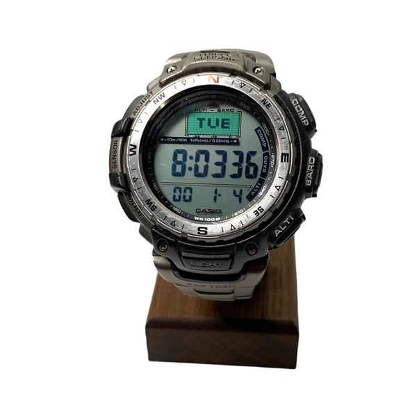 Casio Protrek PRG-40 Titanium Triple Sensor Quartz Digital Watch Altimeter Compa | WatchCharts ...