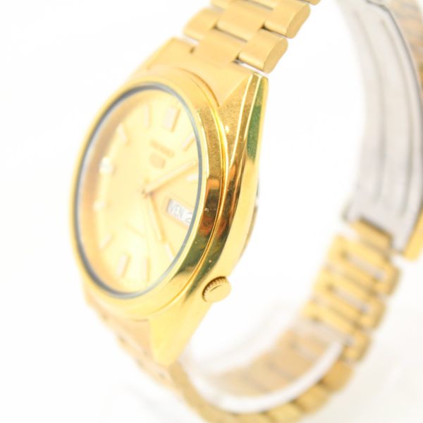 Mens Vintage Seiko 5 Ref. 7S26-0480 Gold Tone Watch Automatic Working | WatchCharts Marketplace