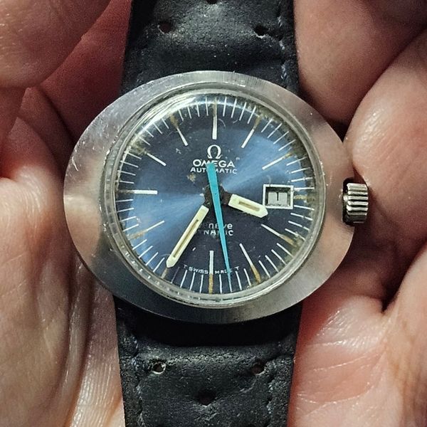 Omega Geneve Dynamic Automatic Ladies Watch Blue Dial Waterproof Swiss ...