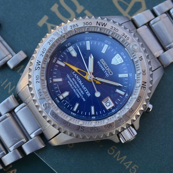 Serviced Seiko LandMaster Transpolar 5M45-6A01 Titanium GMT Watch ...