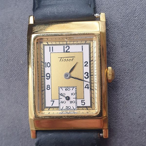 Retro Tissot Art Deco Tank Rectangular Heritage Swiss watch Quartz Z ...