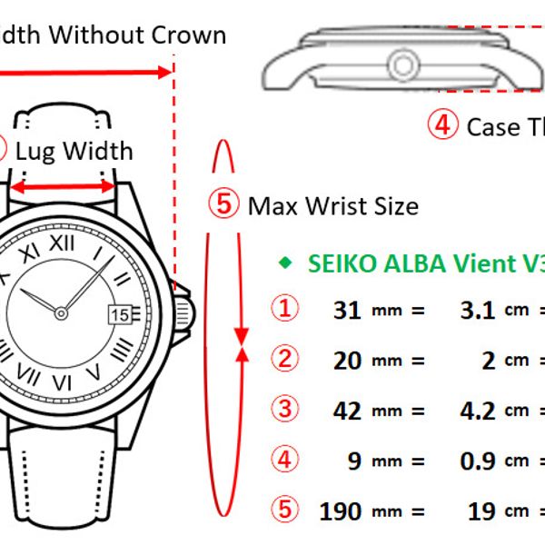 ã Near MINT+ã SEIKO ALBA Vient V33F-5A10 31mm White Triple Calendar QZ Mens Watch | WatchCharts ...