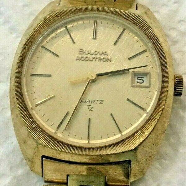 Vintage Bulova Accutron N7 Men's Quartz Watch Gold Tone 4U2FIX ...