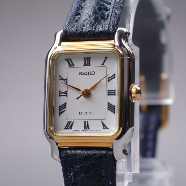 Vintage 1994 [Near MINT] Seiko Lucent 4N21-5240 Roman Dial Qz Ladies ...