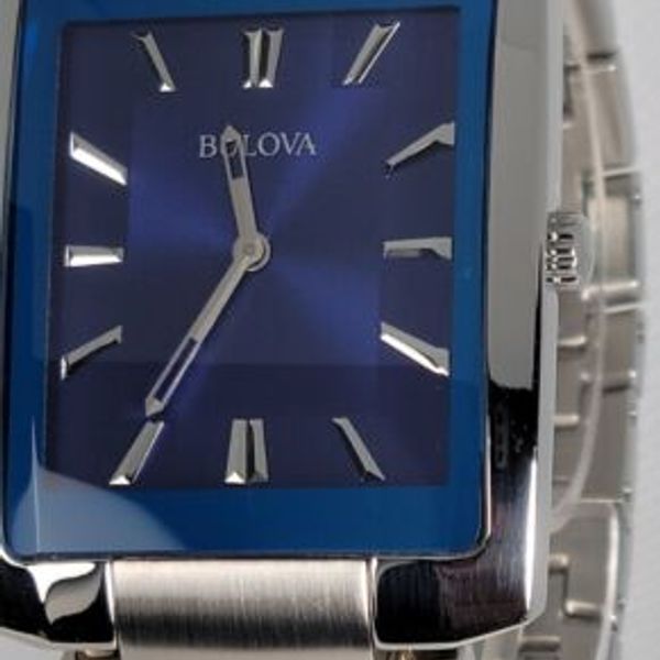BULOVA Classic Men's Stainles Steel Water Resistan Blue Dial 35x44 ...