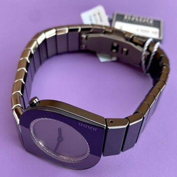 RADO Cerix 34MM Silver Dial Diamond Bezel Woman’s Diamond Watch ...