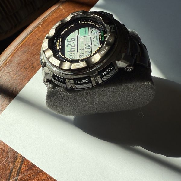 Casio Pro Tek PRW 2500T 50MM Rare Titanium Solar Compass | WatchCharts ...