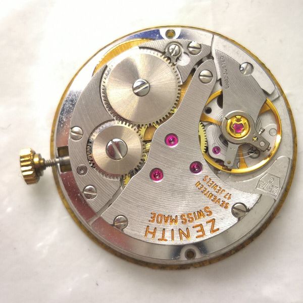 RARE VINTAGE ZENITH CAL 2572C MOVIMENTO + QUADRANTE PERFETTAMENTE ...