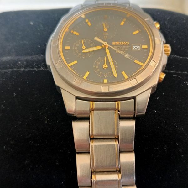 Vintage Seiko Chronograph Titanium 50M 7T62-0CS0 Wristwatch ...