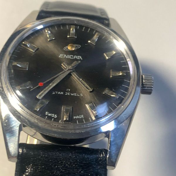 1970 Vintage Enicar Ocean Pearl AR-160 17 Star Jewels Manual Winding ...