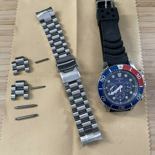 Seiko Solar Prospex Chronograph Men's Black Watch - SSC019P1 2 BANDS ...