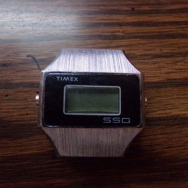 Vintage Men's Timex SSQ Quartz Digital Watch 80s Parts/Repair Retro ...