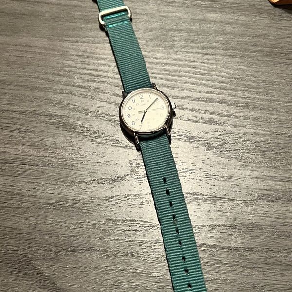 Timex Weekender Indiglo Watch Green Band Backlight 31mm Womens X ...