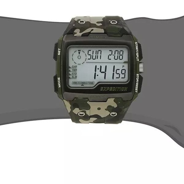 New Timex Men's Expedition Grid Shock Green Camo Resin Strap ...