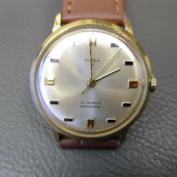 Vintage 1968 Timex 21 Jewel High End Men's Watch 6524 7268 ...