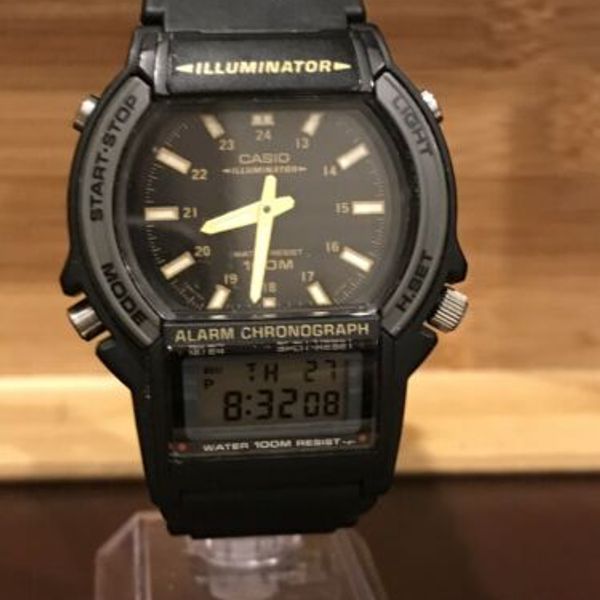 Vintage Casio Illuminator 1750 AW-61 Analog/Digital Men's Watch. New ...