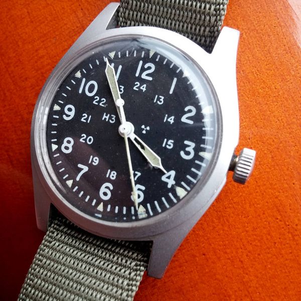 Military issued 1977 USMC 33mm Hamilton - $299.00 | WatchCharts Marketplace