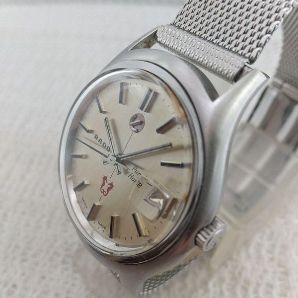 RADO Purple Horse 11794 1 Auto Watch Running Dial Stain Crystal Chip ...